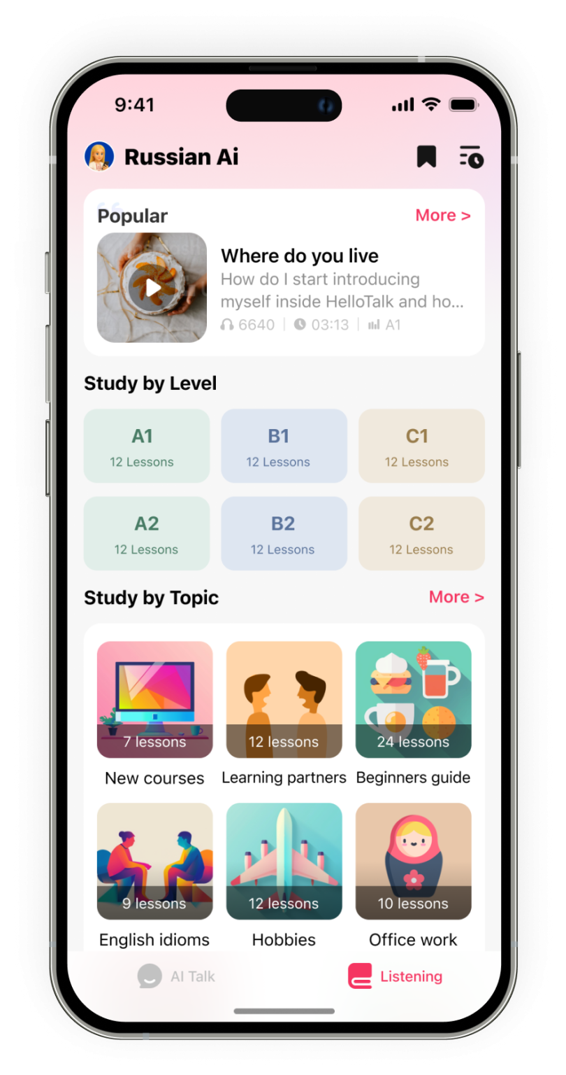 Russian Ai – Learn Russian with an Ai tutor for free